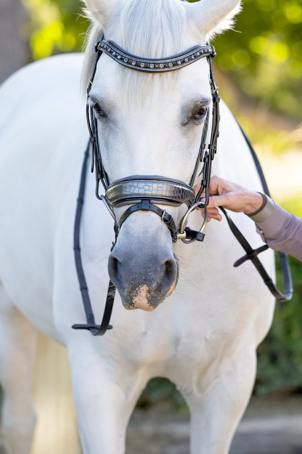 Artemis Black Leather Snaffle Bridle | Halter Ego - Halter Ego®